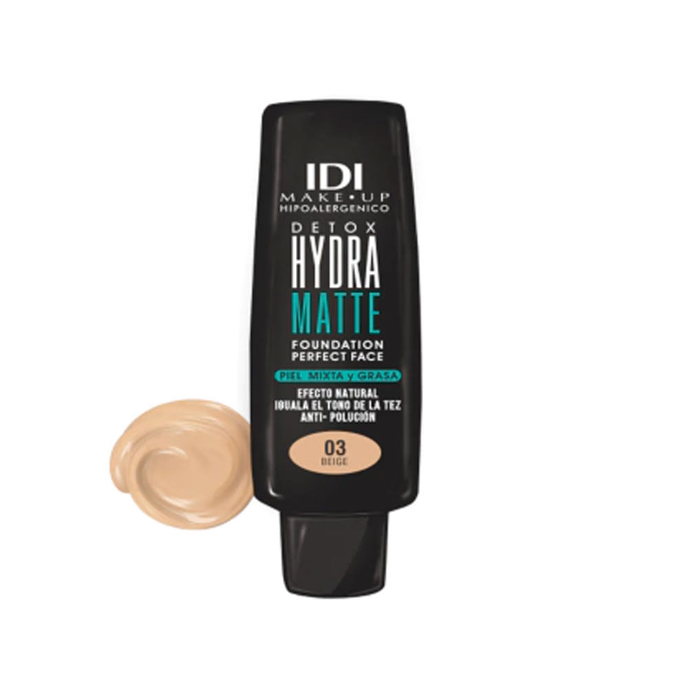 Maquillaje Fluido Hydra Matte Detox Tono 03 Beige - Farmacias Vilela