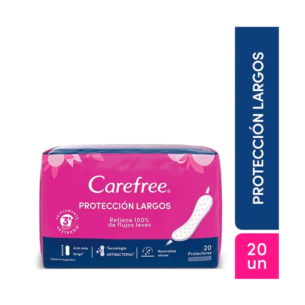 Protectores Diarios Carefree Protección Largos 20u - Farmacias Vilela