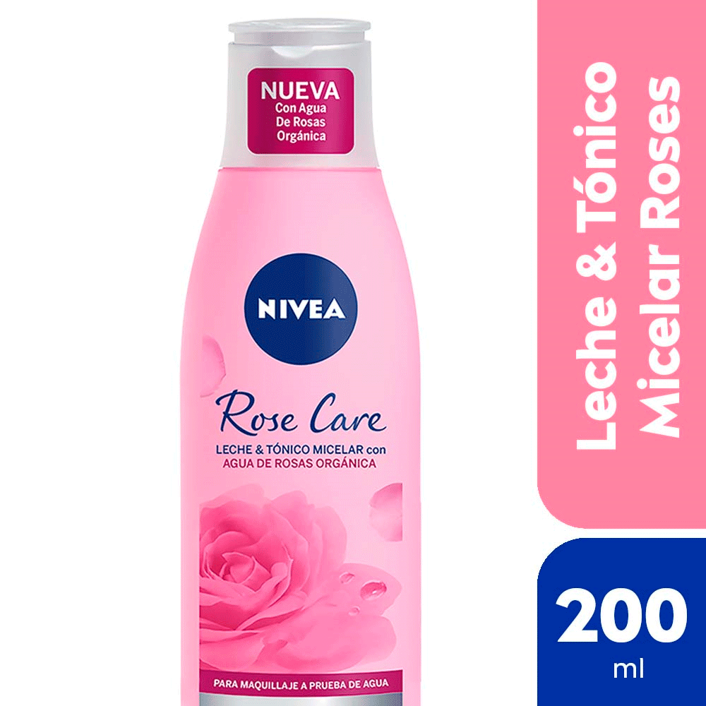 Leche y Tónico Micelar Rose Care 2 en 1 Nivea 200ml - Farmacias Vilela