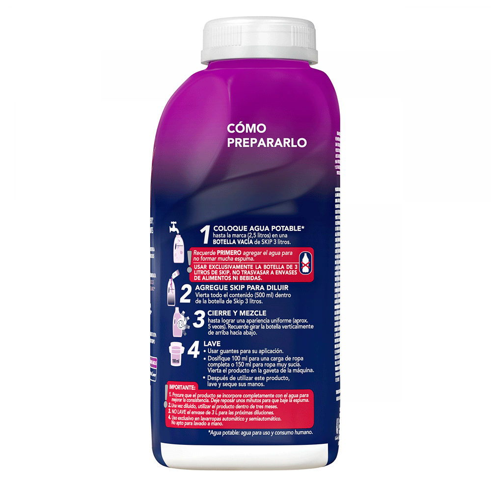 Jabón Líquido Para Diluir Skip Power Deluxe 500ml - Farmacias Vilela