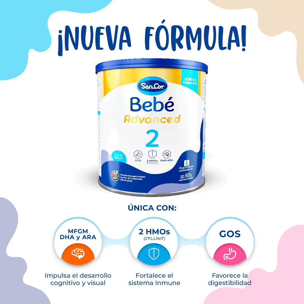 SanCor Bebé 2 Advanced Lata 800 gr - Farmacias Vilela