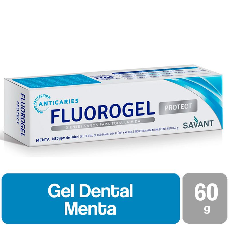 Gel Dental Fluorogel Protect Menta 60g - Farmacias Vilela