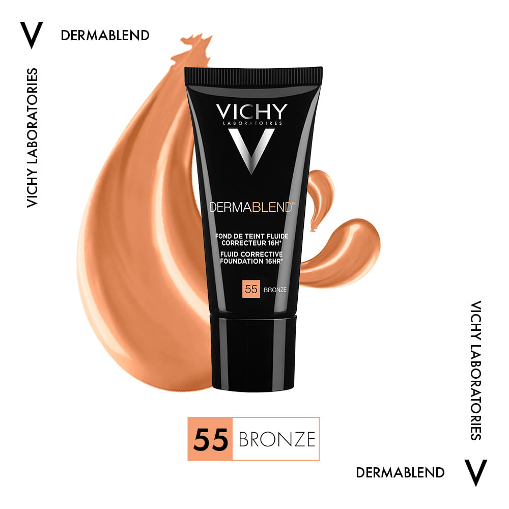 Base de Maquillaje Vichy Dermablend 55 Bronze 30ml - Farmacias Vilela